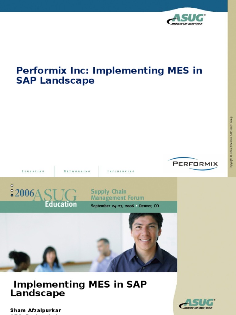 Integrating SAP and MES - Performix Inc Implementing MES in SAP
