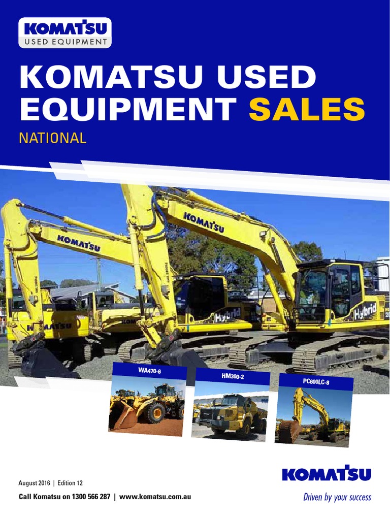Komatsu Used Equipment: Sales | PDF | Equipment | Mechanical Engineering