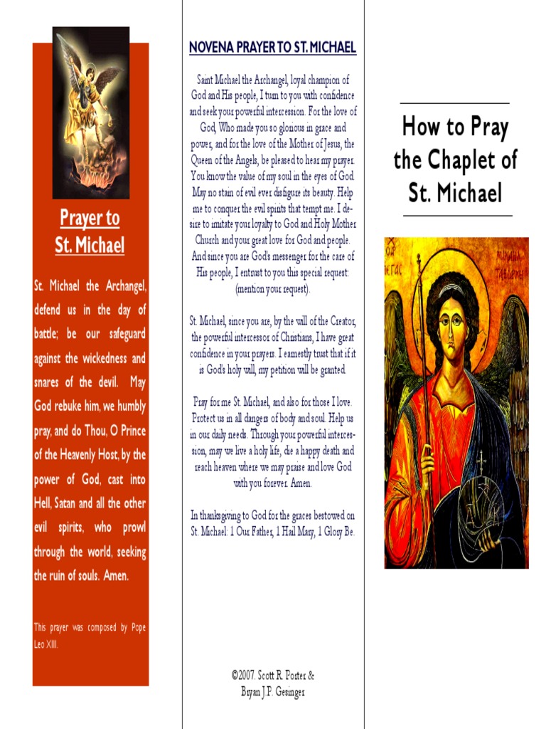 How To Pray The Chaplet of St. Michael | PDF | Michael (Archangel) | Lord's Prayer