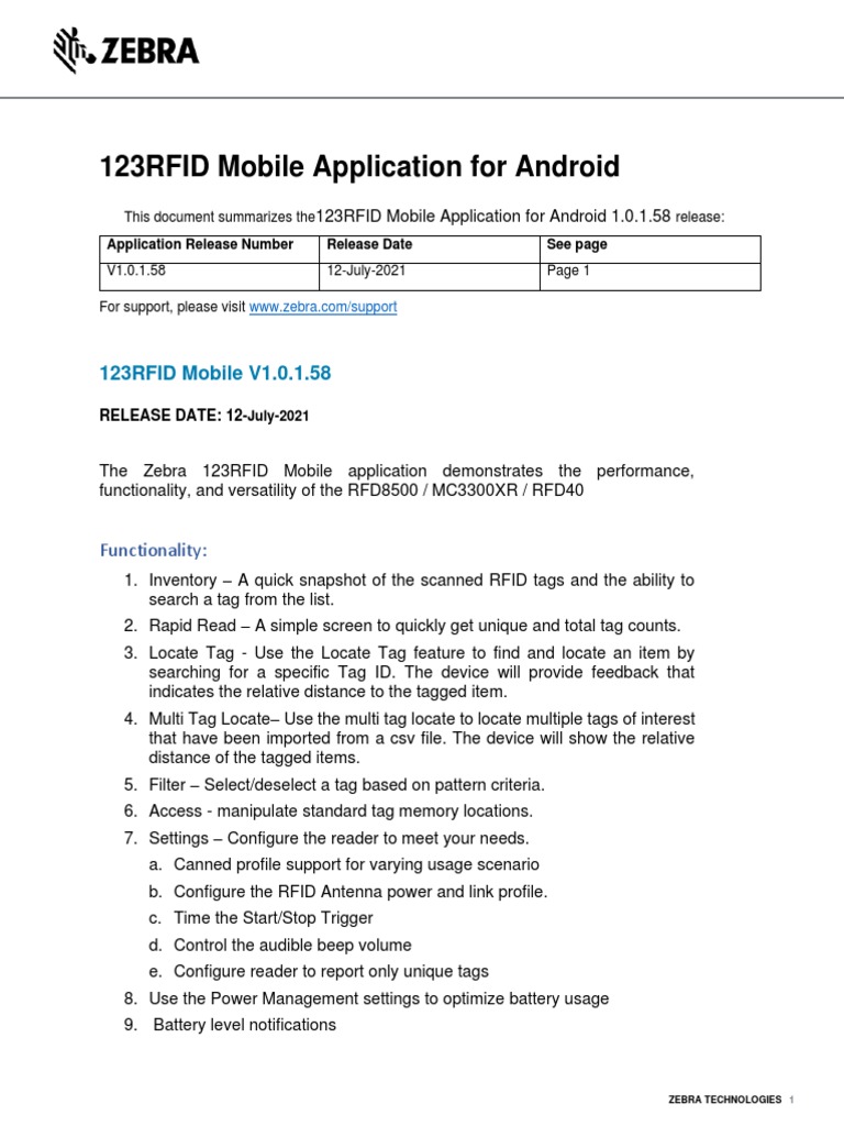 123RFID Mobile Application For Android | PDF | Android (Operating ...