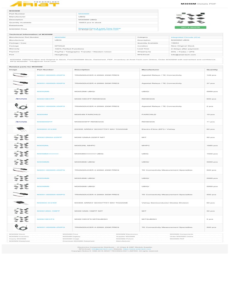 Details PDF: Image Part Number Description Manufacturer Quantity | PDF ...