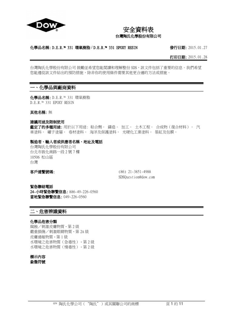Dow SDS | PDF
