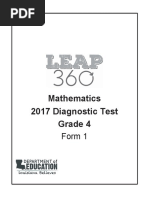 Rapid Mathematics Assessment Grades 4 To 6 | PDF | Area