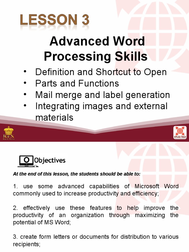 L3 Advanced Word Processing Skills | PDF | Microsoft Word | Page Layout