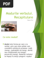 Tabel Moduri - Timpuri - Verb - Clasa Av-A | PDF