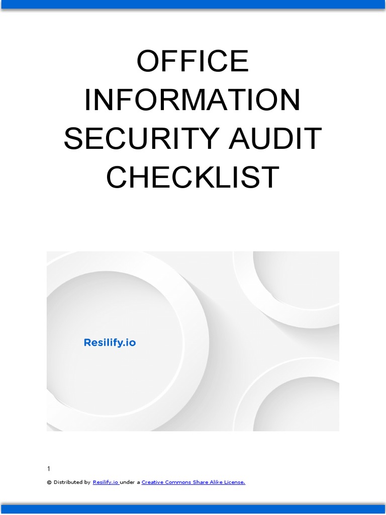 Office Information Security Audit Checklist | PDF | Information ...