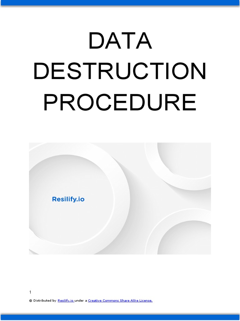 Data Destruction Procedure | PDF