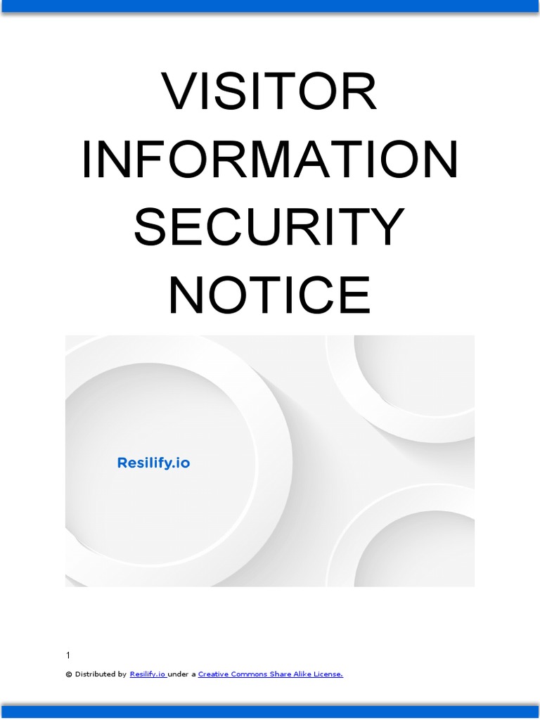 Visitor Information Security Notice | PDF