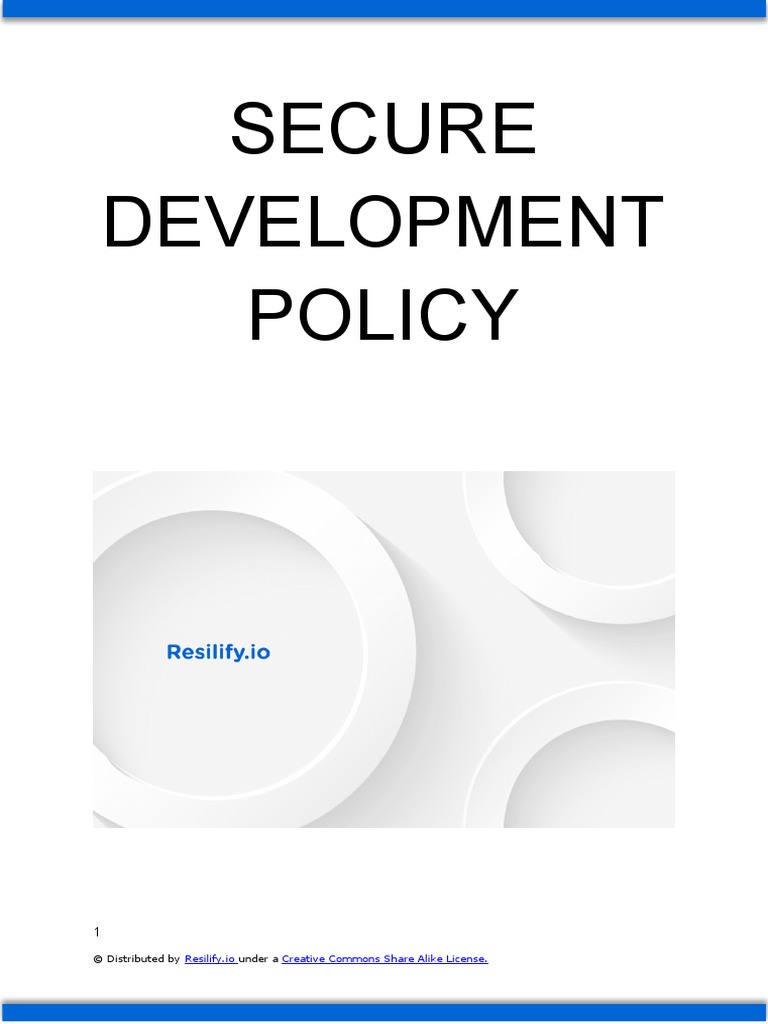 Secure Development Policy | PDF | Computing | Software