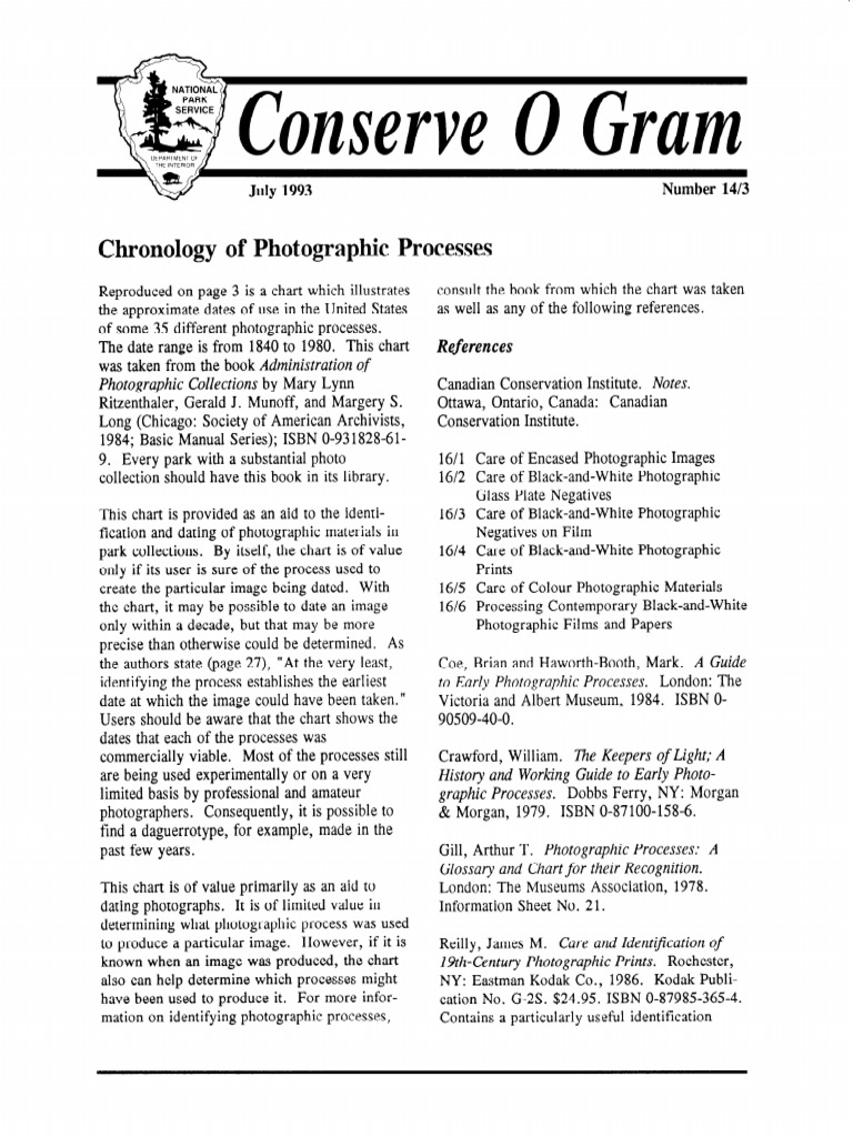 Photographic Process Timeline Chart | PDF | Photograph | Optics