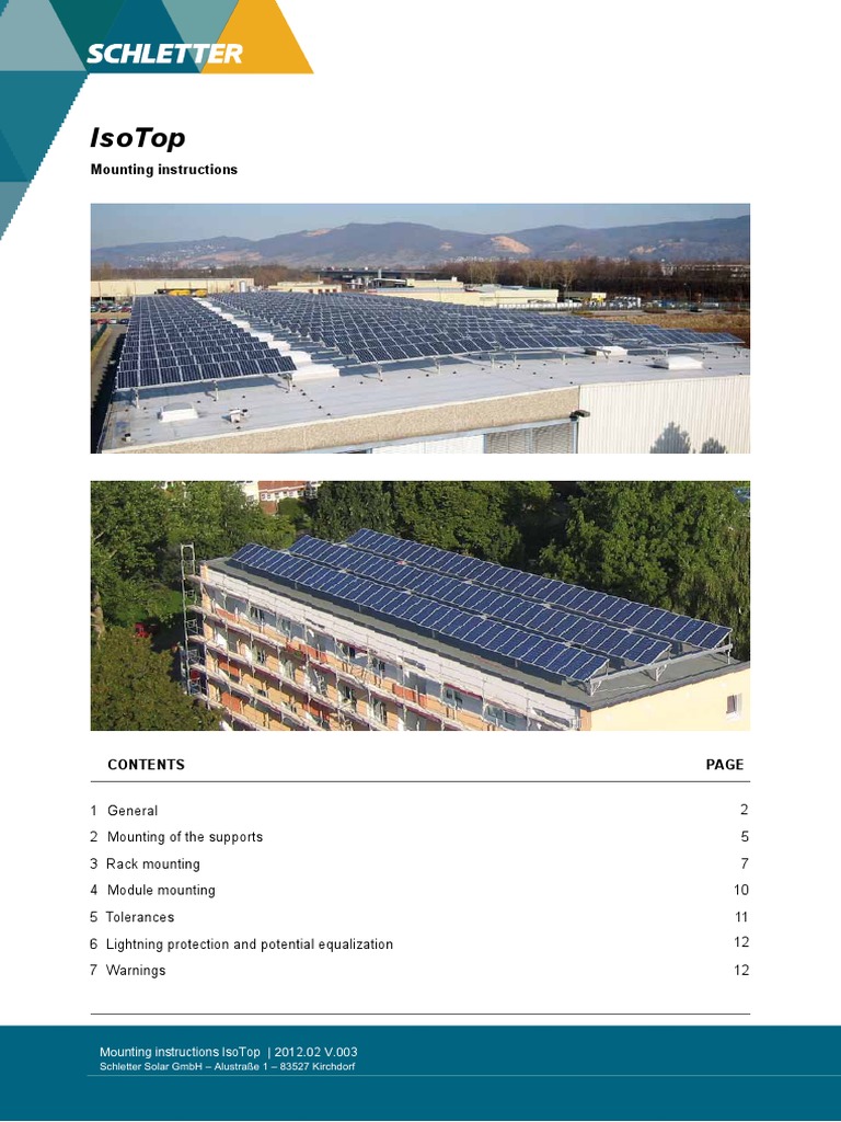 IsoTop - Mounting Instructions V3 | PDF