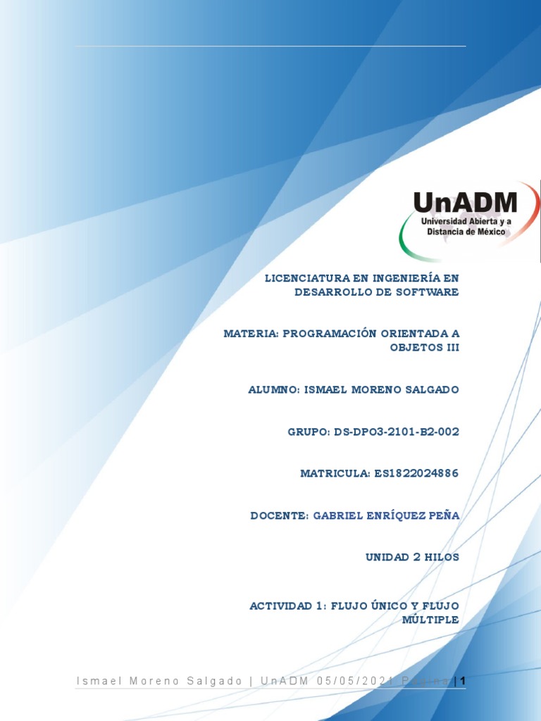 Hilos en Java: Flujo Único y Múltiple | PDF | Hilo (Computación) | Proceso (Computación)