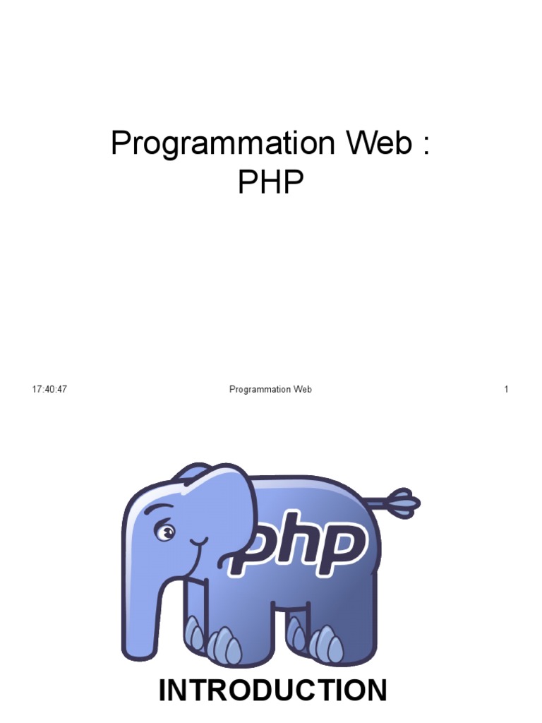 PHP Fondamentaux v2 | PDF | PHP | Programmation web