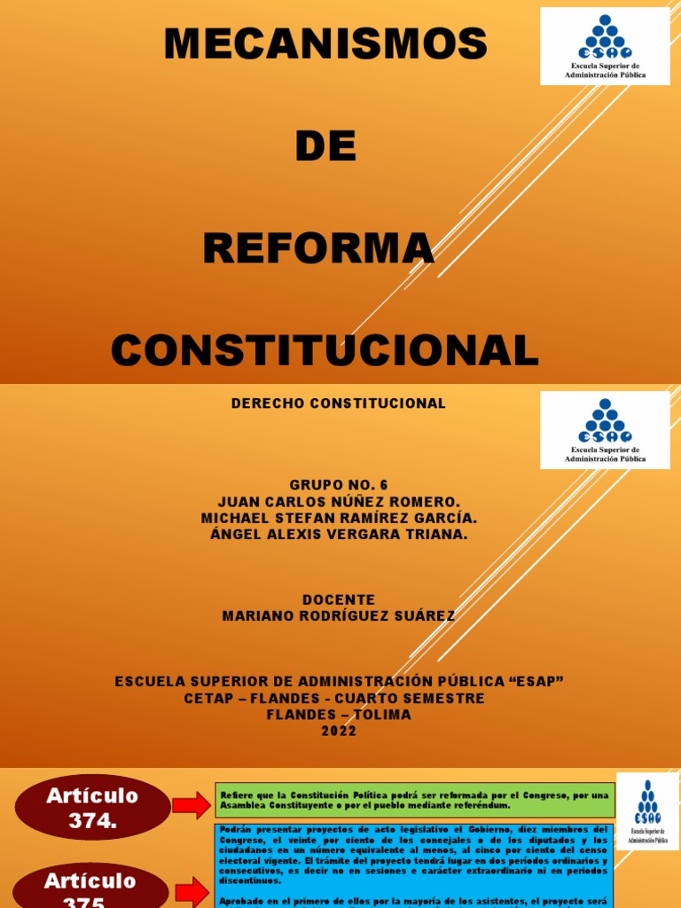 Exposición Mecanismos de Reforma Constitucional | PDF | Iniciativa ... Exposición Mecanismos de Reforma Constitucional | PDF | Iniciativa ...