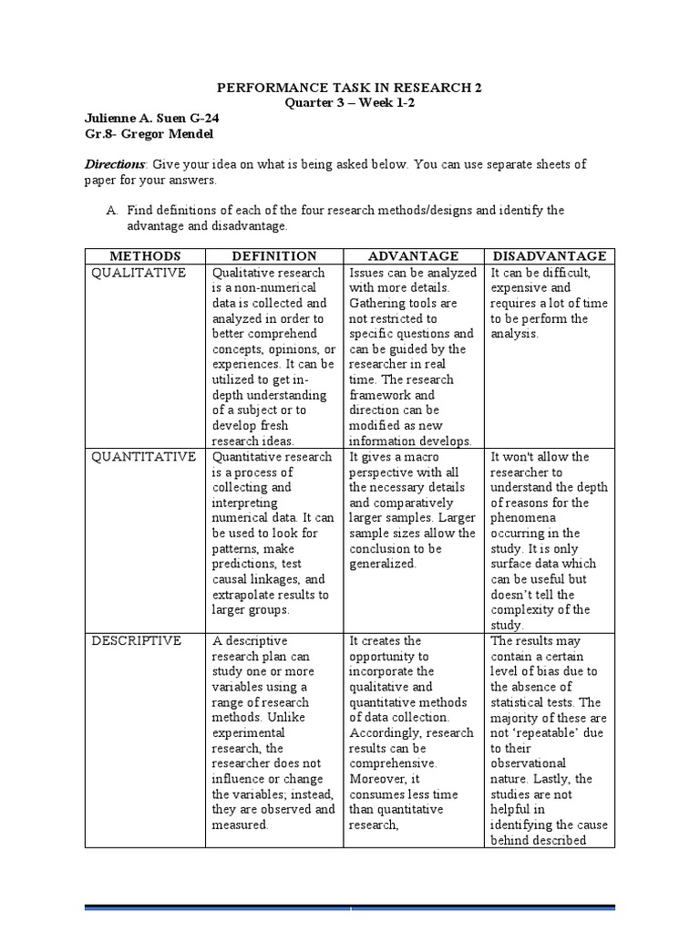 Research II SLM - q3 w1-2 Module 1 With PT | PDF | Case Study ...