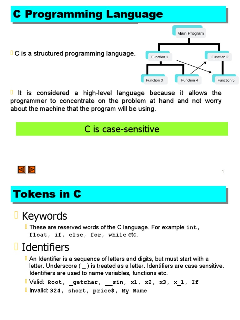 C Programming Language: C Is Case-Sensitive | PDF | Integer (Computer ...