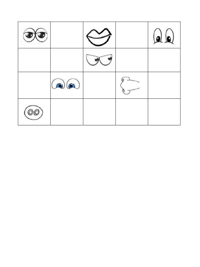 Bingo Parts of The Face | PDF