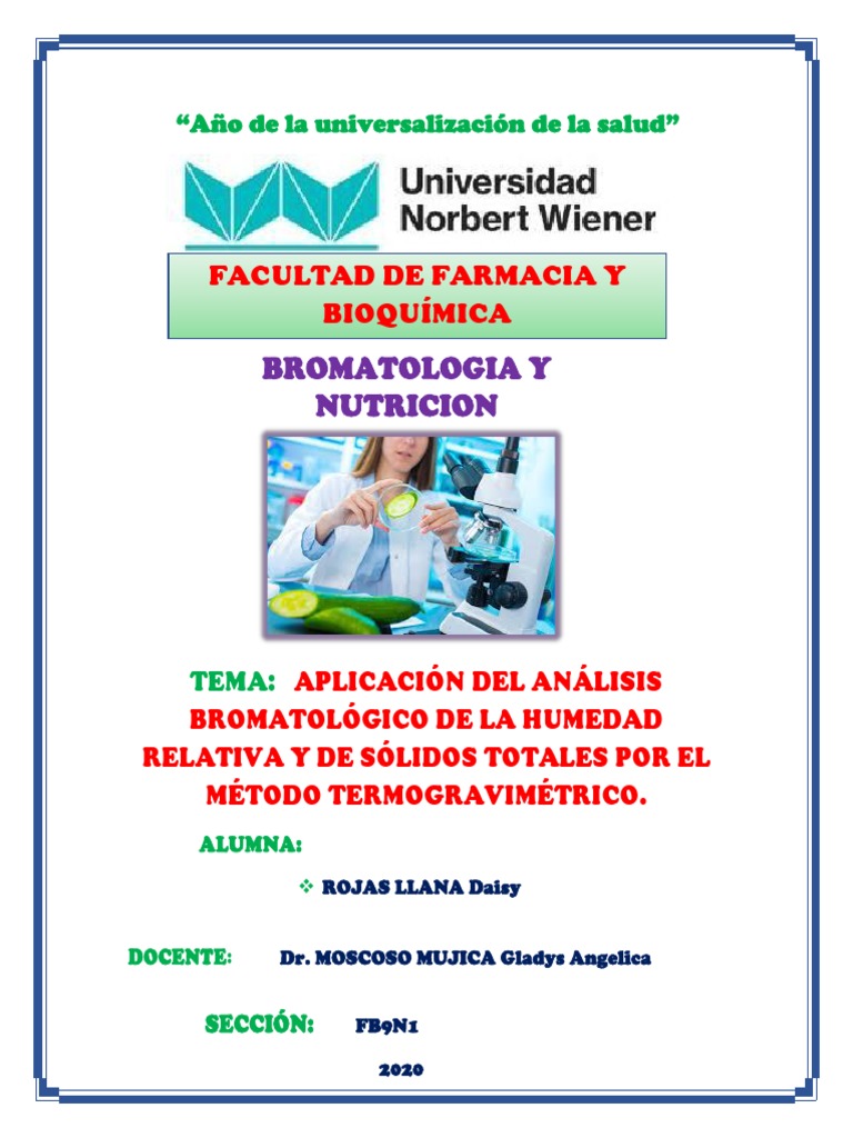 Practica N02 | PDF | Alimentos | Agua
