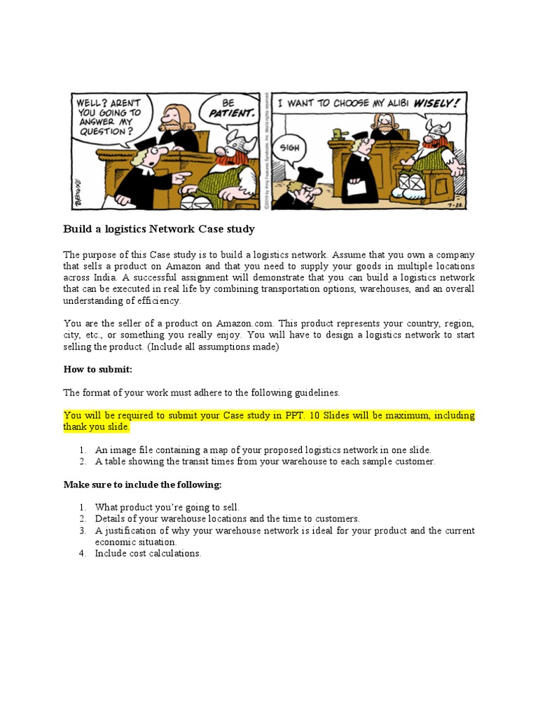Build A Logistics Network Case Study | PDF