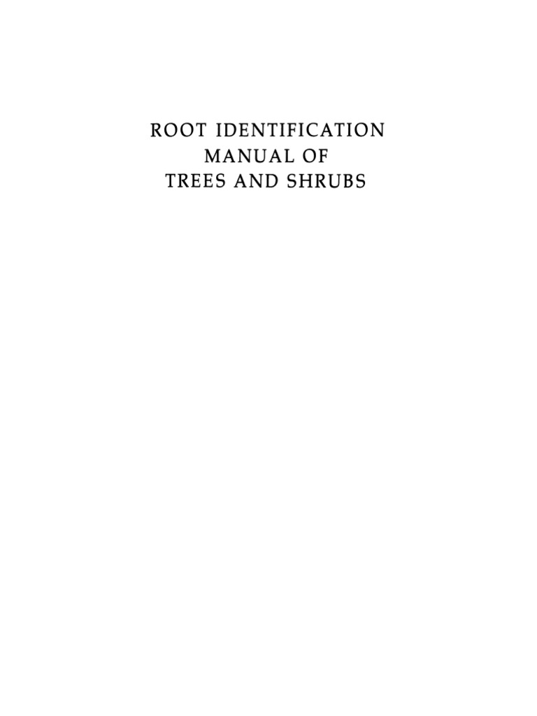 Root Identification Manual | PDF | Tissue (Biology) | Plants