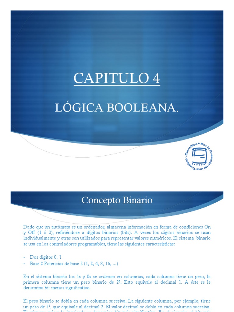 PLC 01 04 Logica Booleana | PDF | Poco | Byte