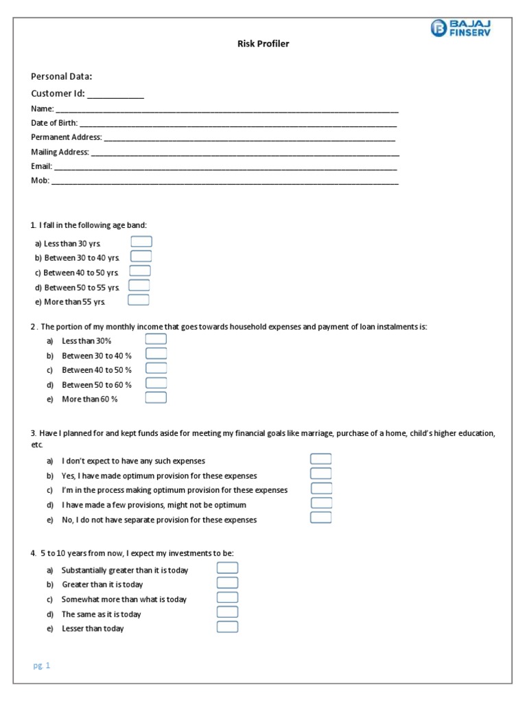 Riskprofiler - Risk Profiler | PDF | Investor | Investing