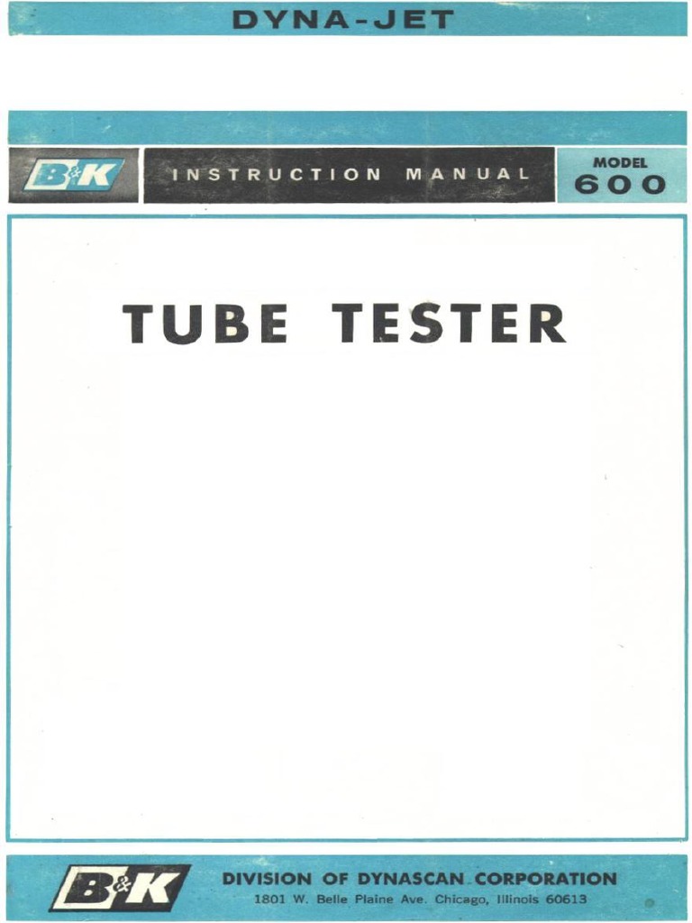 B&K 600 | PDF
