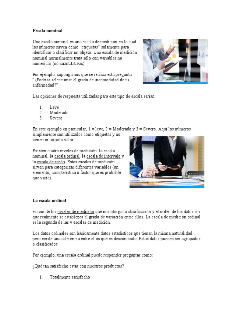 Escala Nominal | PDF | Nivel de medida | Celsius