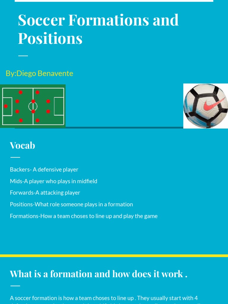 Soccer Formations and Player Positions | PDF