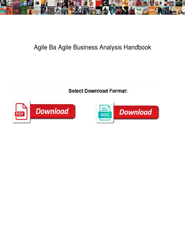 Agile Ba Agile Business Analysis Handbook | PDF | Agile Software ...