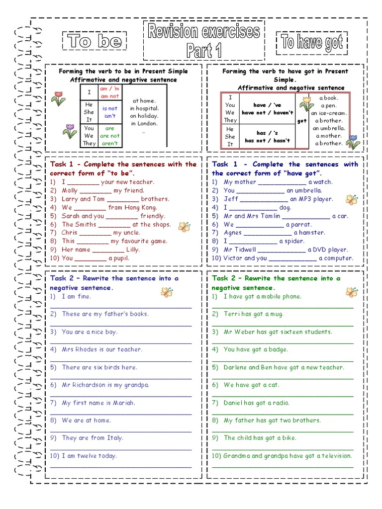 To Be and Have Got Revision | PDF