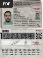 Credencial INE: Datos de Votante México | PDF