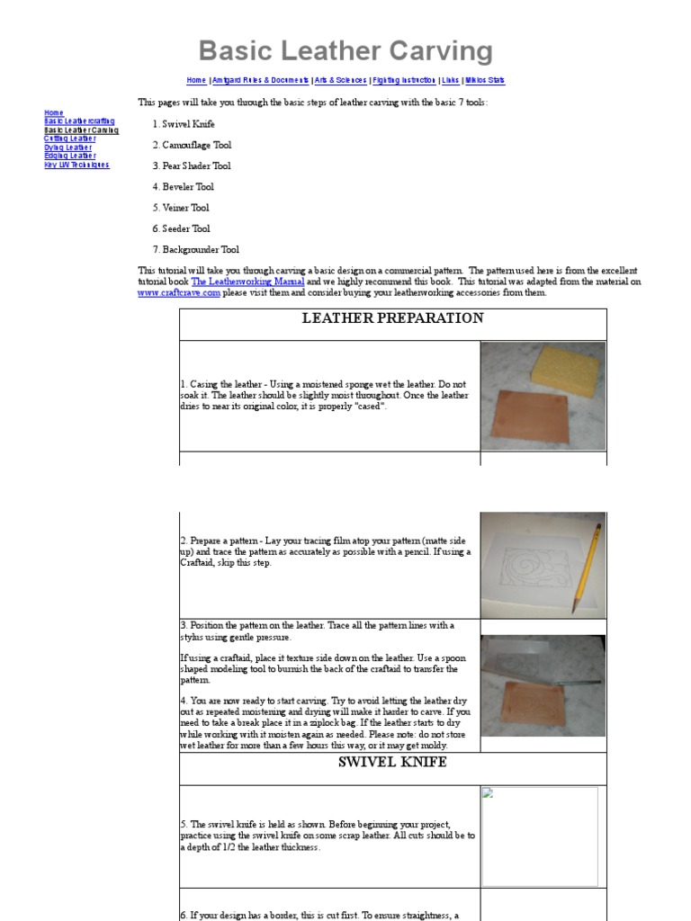 Basic Leather Carving | PDF | Crafts