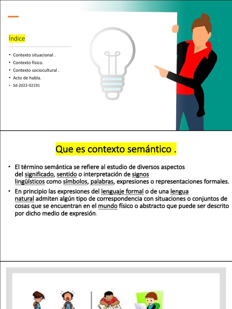Contexto Situacional y Semántico | PDF | Lingüística | Semántica