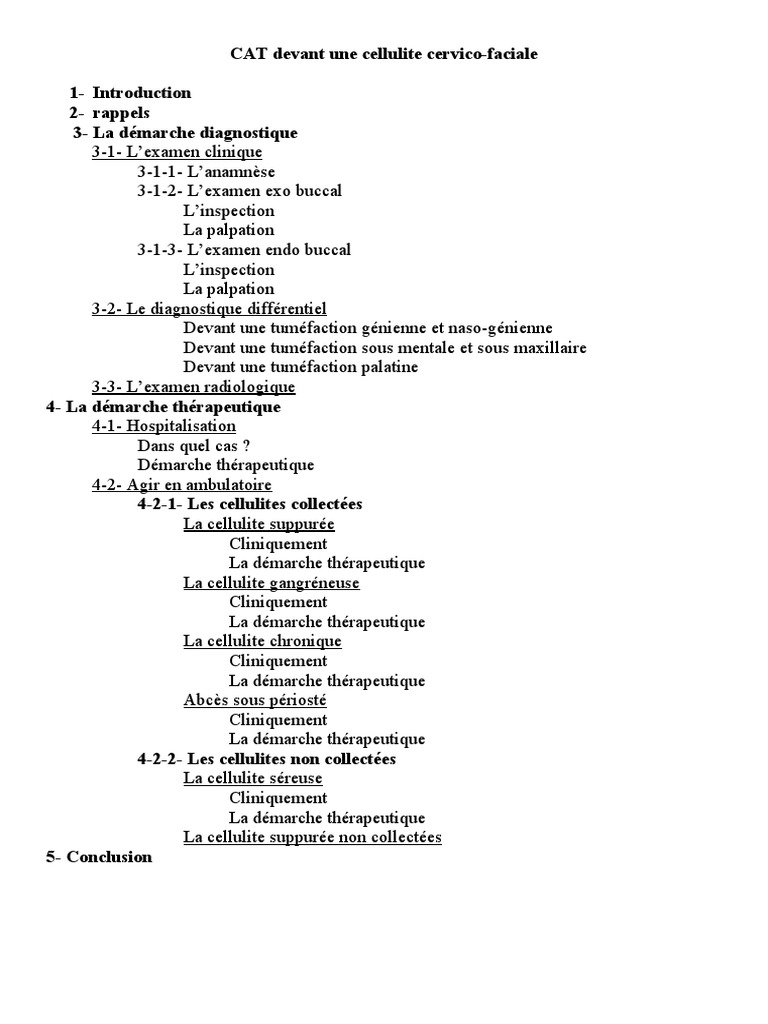 CAT-Cellulite | PDF | Spécialités médicales | Épidémiologie
