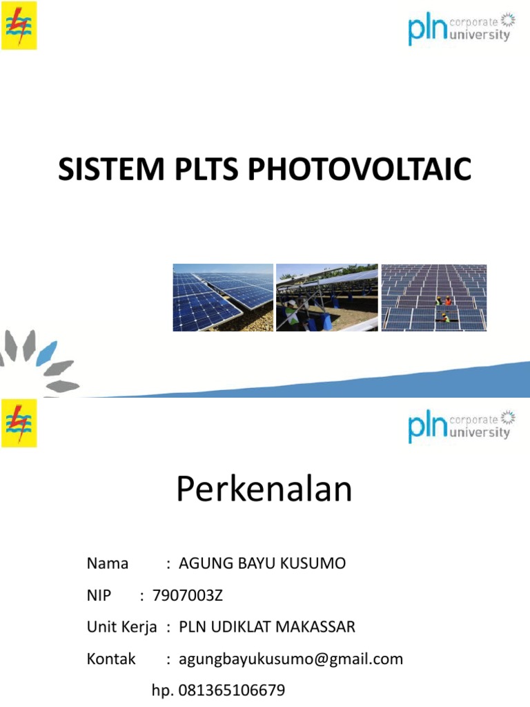Panduan Sistem PLTS Photovoltaic | PDF | Komputer | Teknologi & Rekayasa