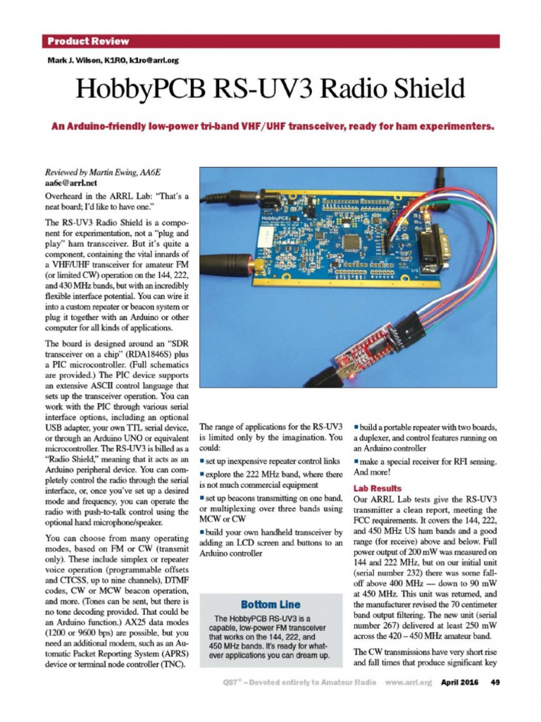 Arduino Ham Radio Shield | PDF | Arduino | Amplifier