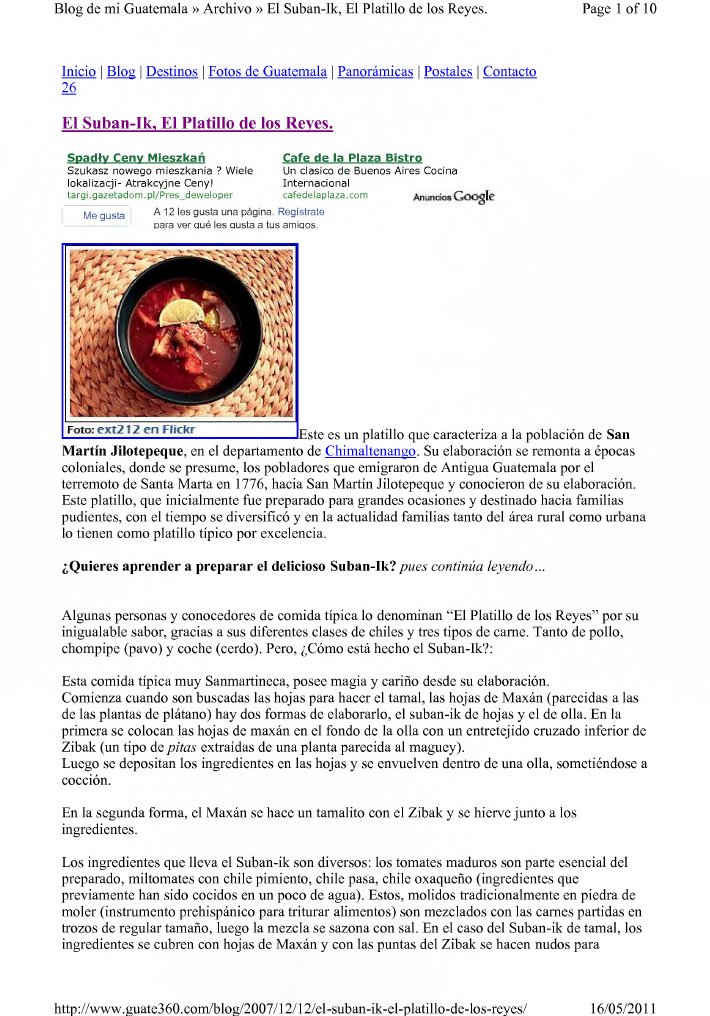 Suban-Ik: Platillo Típico de Guatemala | PDF | Guatemala | Alimentos