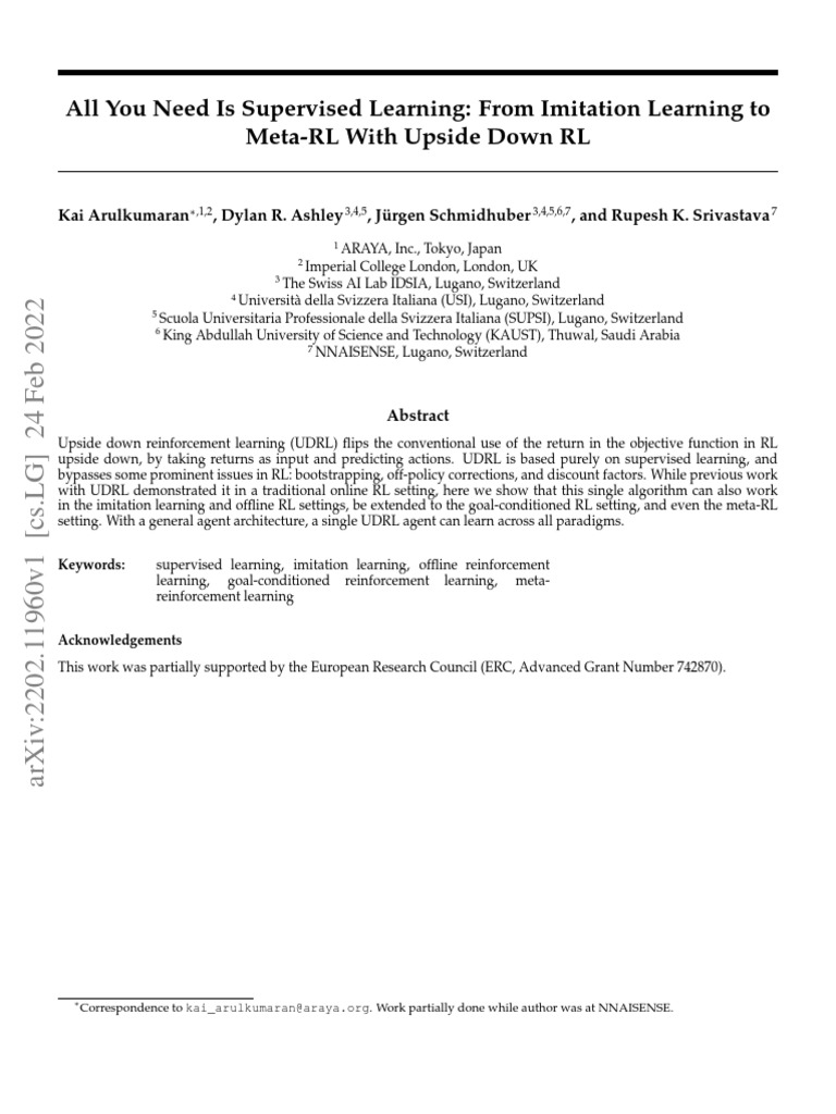 All You Need Is Supervised Learning | PDF | Applied Mathematics | Behavior Modification