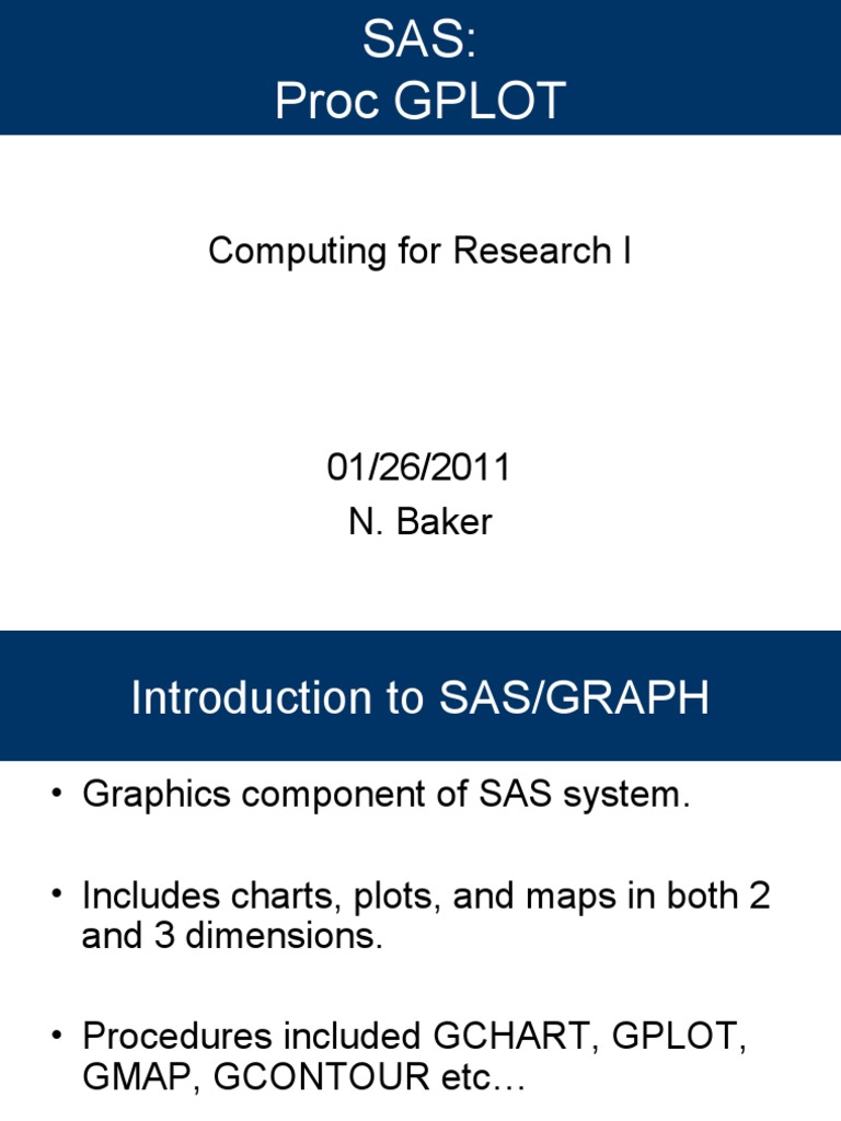 SAS GPLOT Slides 1 26 2011 | PDF | Sas (Software) | Interpolation