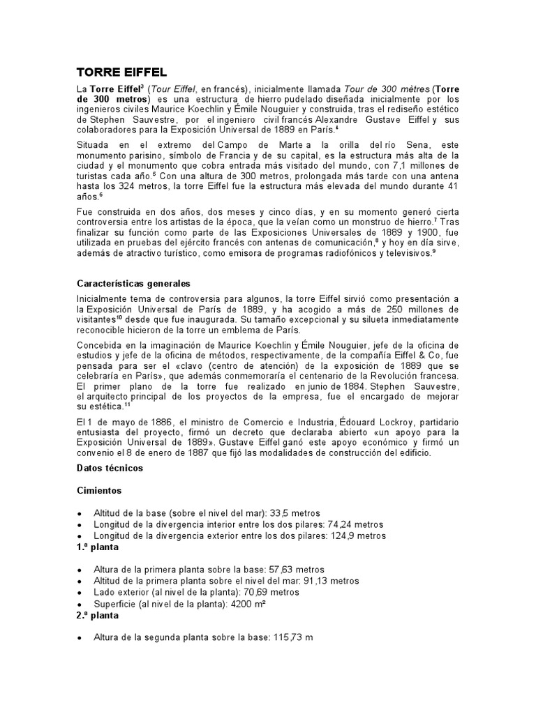 Torre Eiffel | PDF