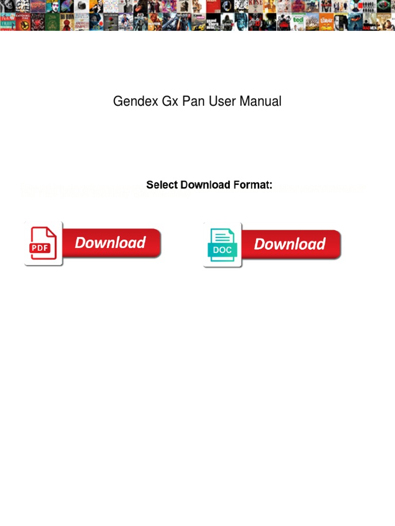 Gendex GX Pan User Manual | PDF | Computer File | Medical Imaging