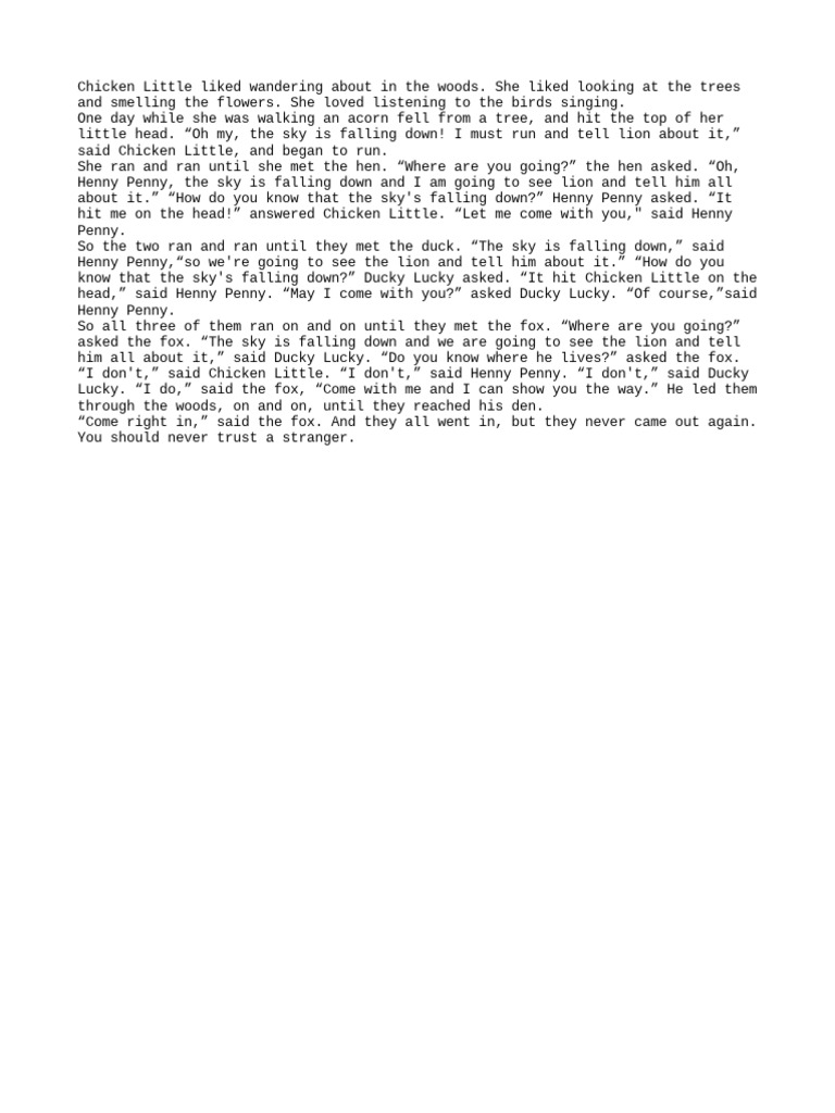 Chicken Little | PDF