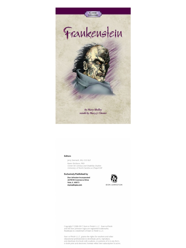 Frankenstein Level 1 Pages 1-40 - Flip PDF Download - FlipHTML5 | PDF