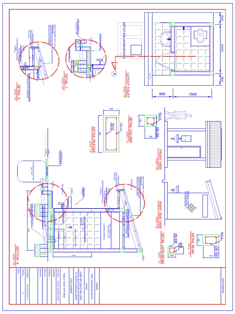 Public Toilet WTP Area Layout | PDF | Components | Buildings And Structures