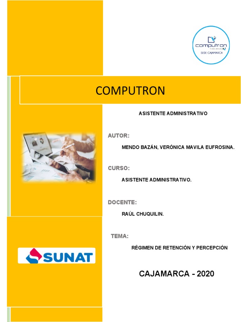 Veronica Mendo Bazan. Regimen de Retencion y Percepcion | PDF | Factura ...