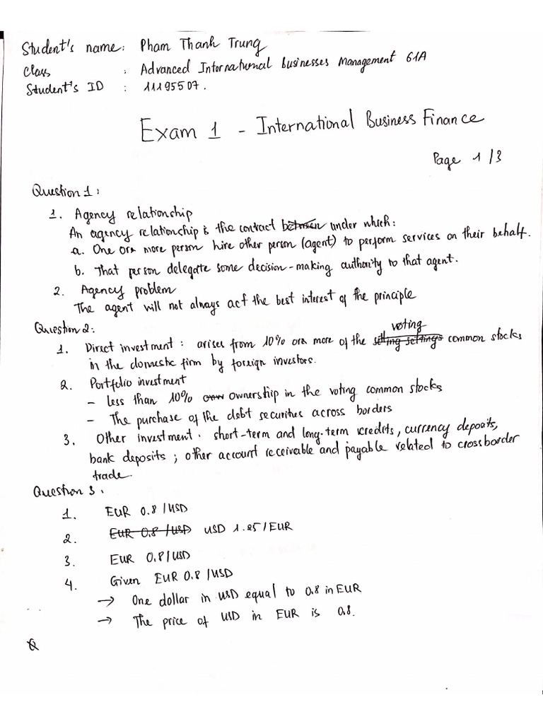 FIN490 Exam 1 | PDF