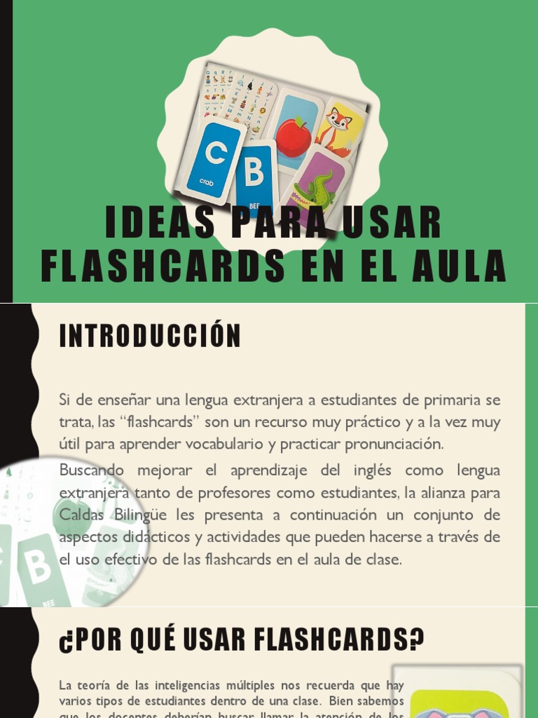 Flashcards | PDF | Aprendizaje | Salón de clases
