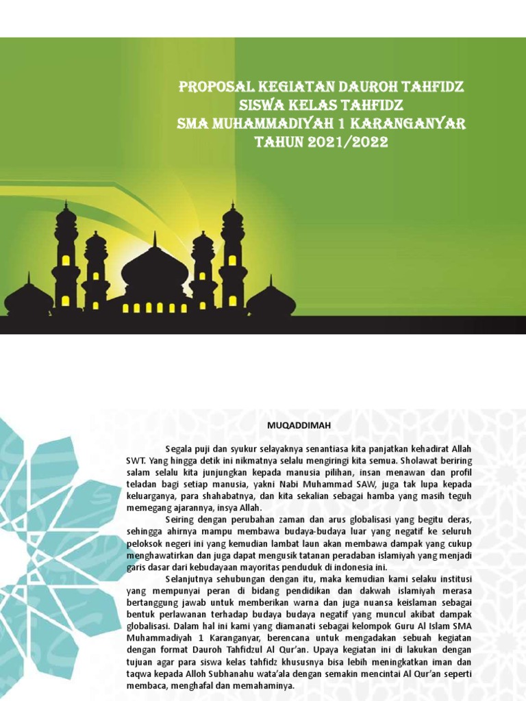 Proposal Dauroh | PDF