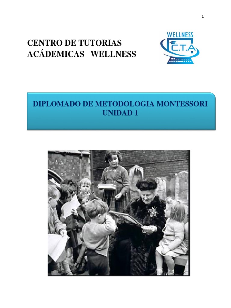 1 Biografia de María Montessori | PDF | Educación Montessori | Aprendizaje